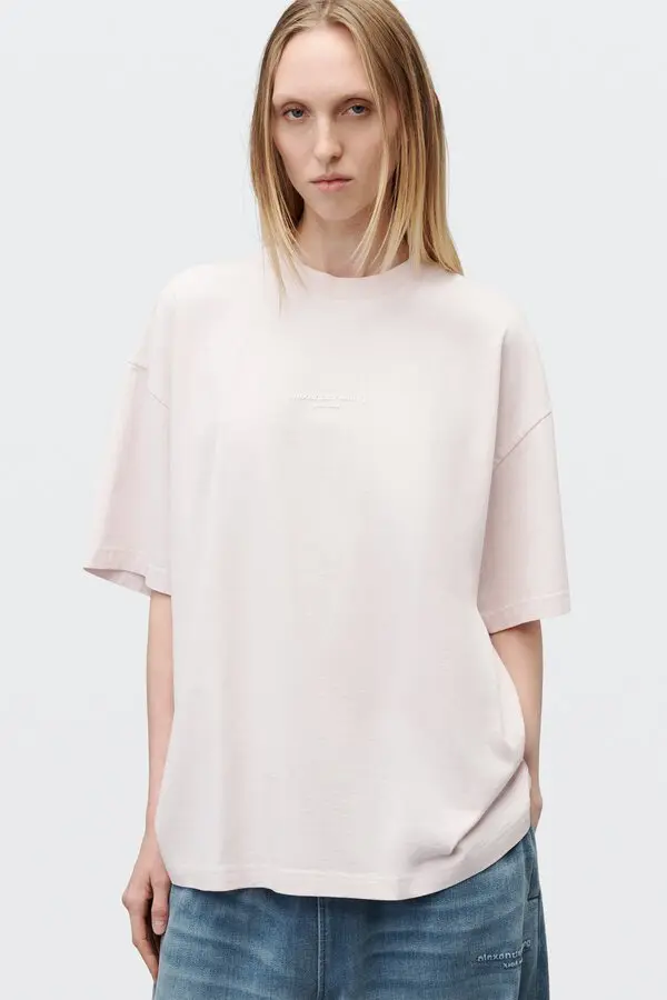 Alexander Wang Logo Print Short Sleeve Tee - Olive