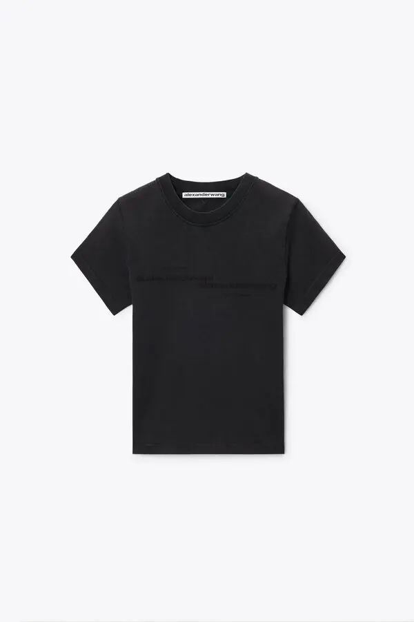 Alexander Wang Mirrored Logo Tee - Washed Black