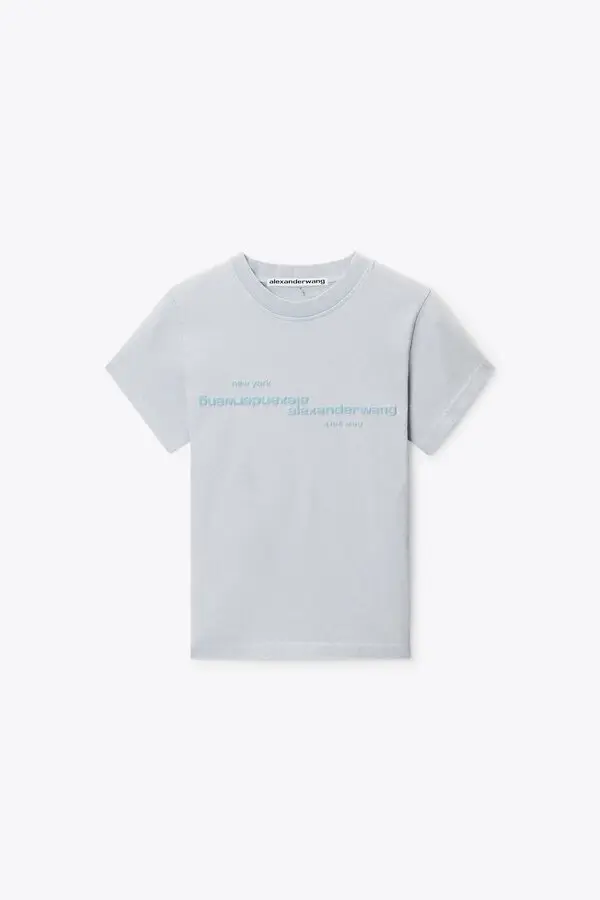 Alexander Wang Mirrored Logo Tee - Washed Sky