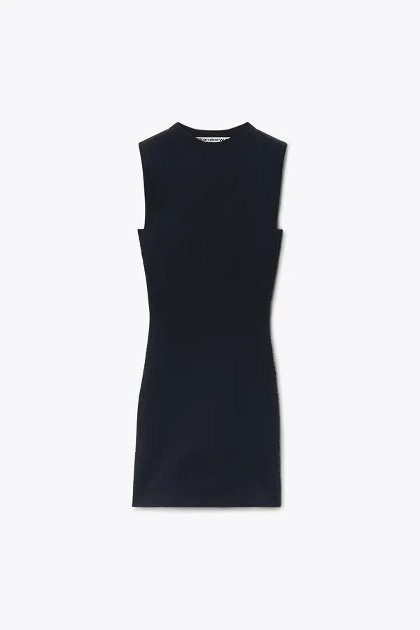 Alexander Wang Debossed Logo Mini Dress - Black