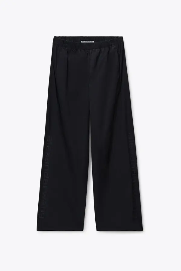 Alexander Wang Perforated Logo Mid-rise Track Pant - Black