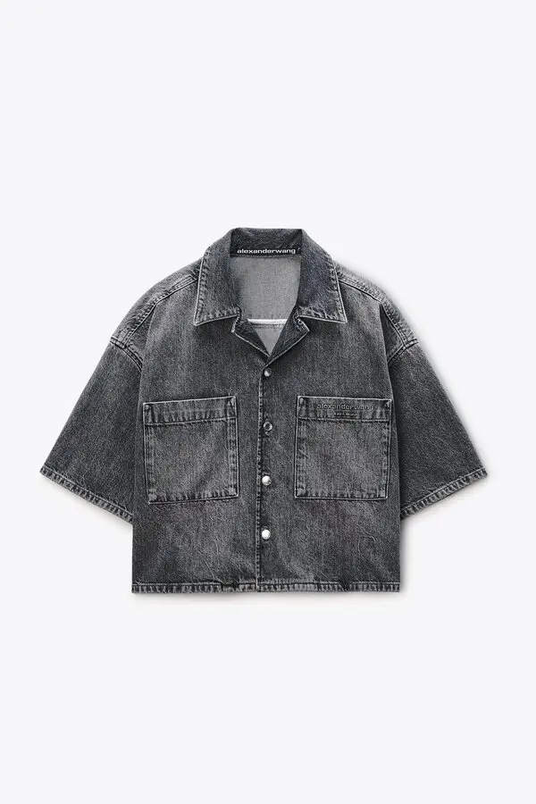 Alexander Wang Cropped Short Sleeve Shirt