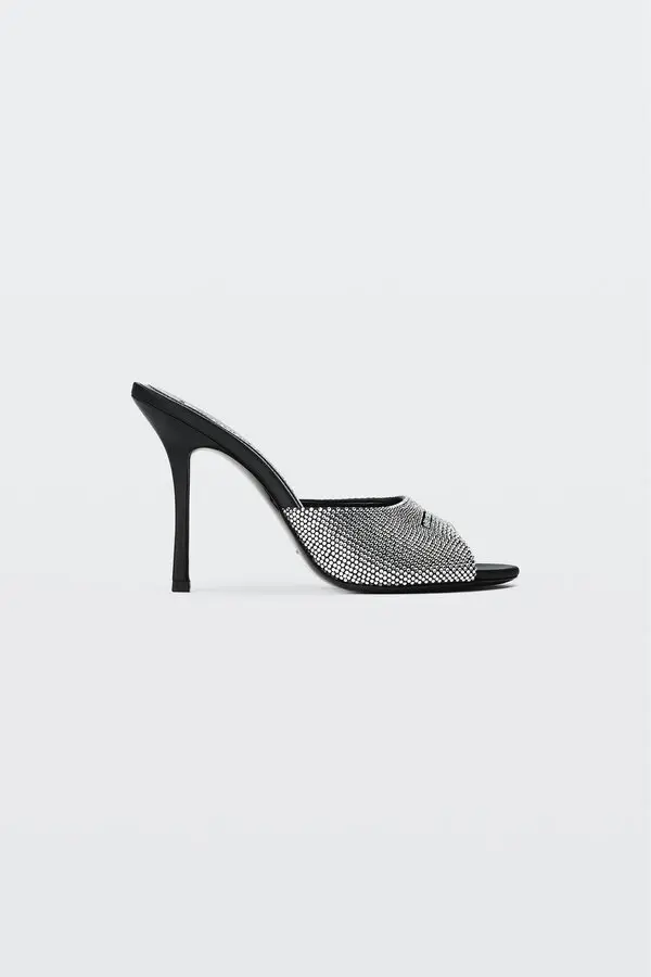 Alexander Wang Cher 105mm Mule - Black/silver