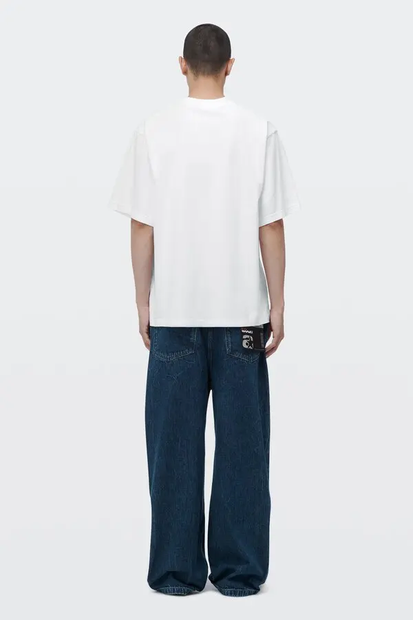 Alexander Wang Crystal Hotfix I Heart Aw Oversized Tee - Washed Black