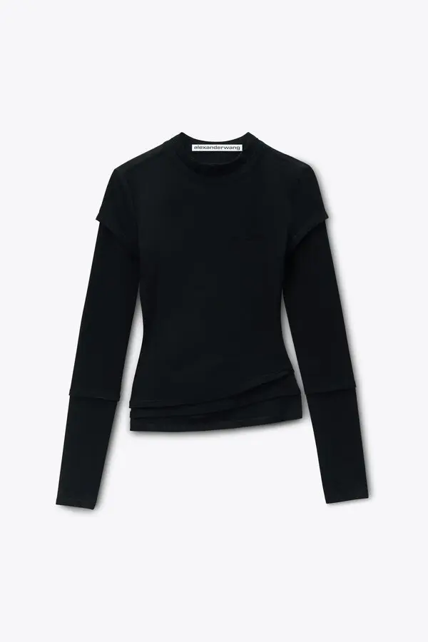 Alexander Wang Layered Ls Top - Black