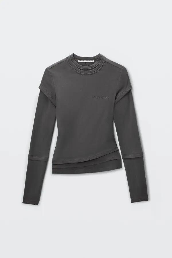 Alexander Wang Layered Top - Charcoal