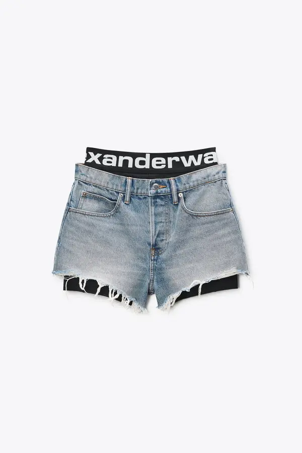 Alexander Wang Pre-styled Relaxed Logo Bike Short