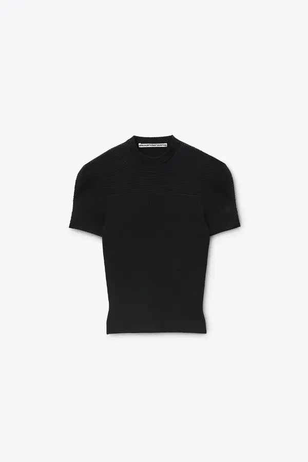 Alexander Wang Debossed Logo Fitted Tee - Black