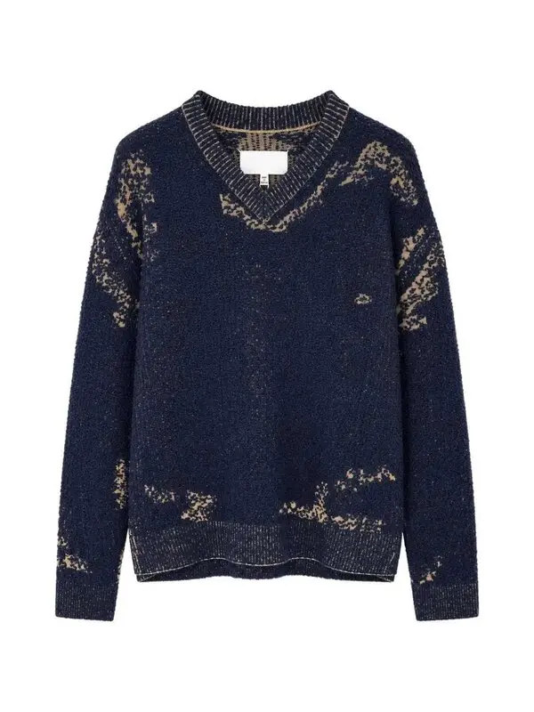 MAISON MARGIELA V-neck Sweater - Blue