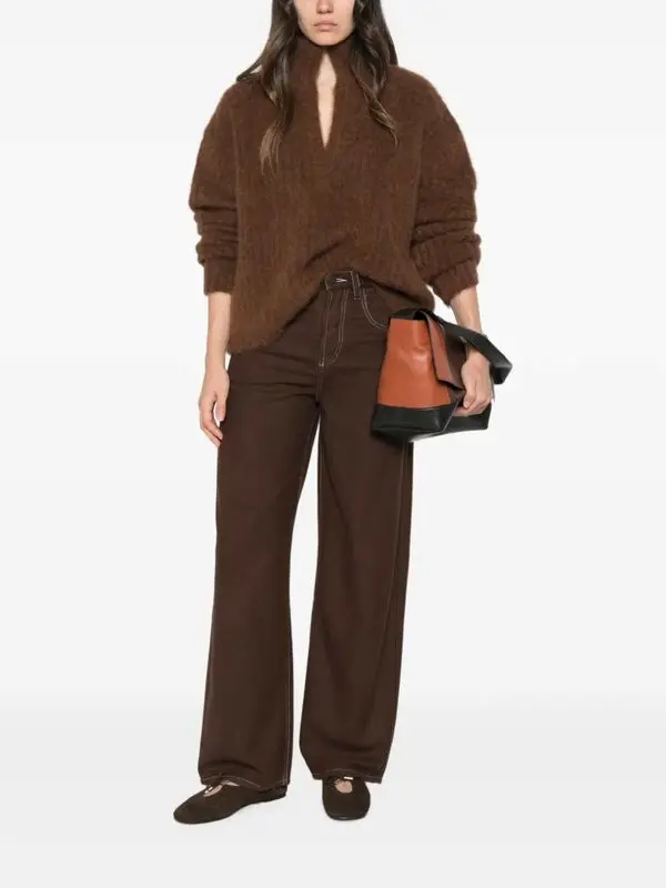 MAISON MARGIELA V-neck Sweater - Brown