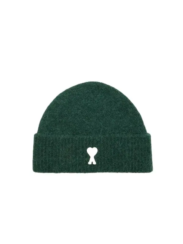 AMI Paris Adc Beanie - Green