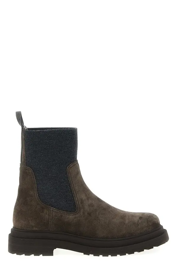 Brunello Cucinelli Precious Loop Detail' Ankle Boots