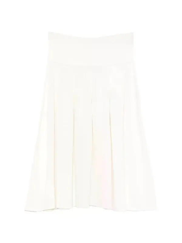 TOTEME Ribbed-waistband Midi A-line Skirt - Neutrals