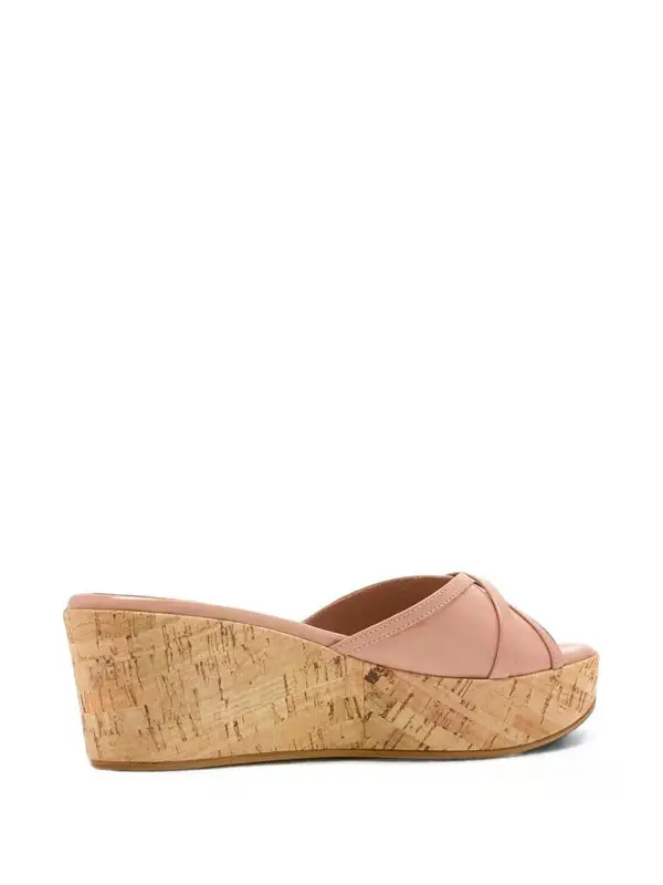 MALONE SOULIERS Perla Patent-leather Wedge Sandals