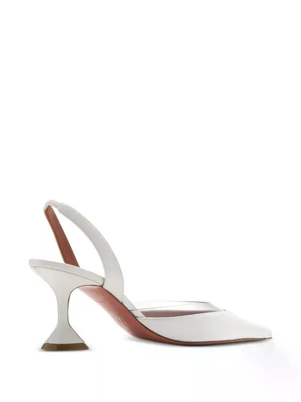 Amina Muaddi Lara Transparent-panel Slingback Pumps