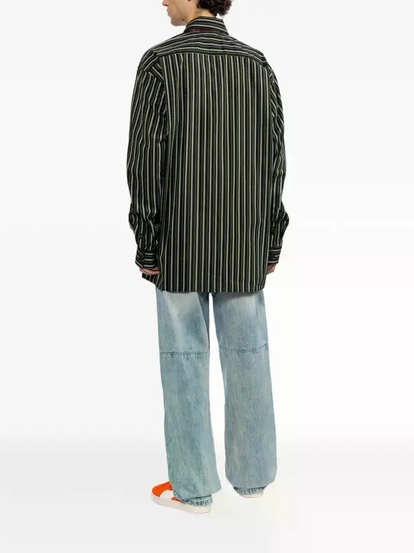 Mihara Yasuhiro Striped Tie-detail Shirt