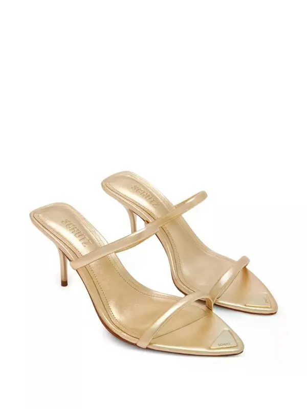 Schutz Metallic Pointed-toe Heeled Sandals