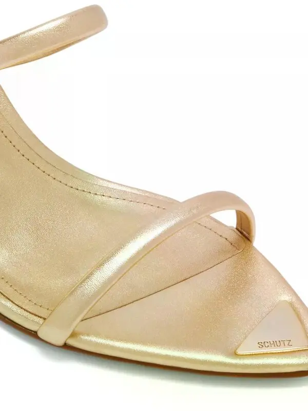 Schutz Metallic Pointed-toe Heeled Sandals