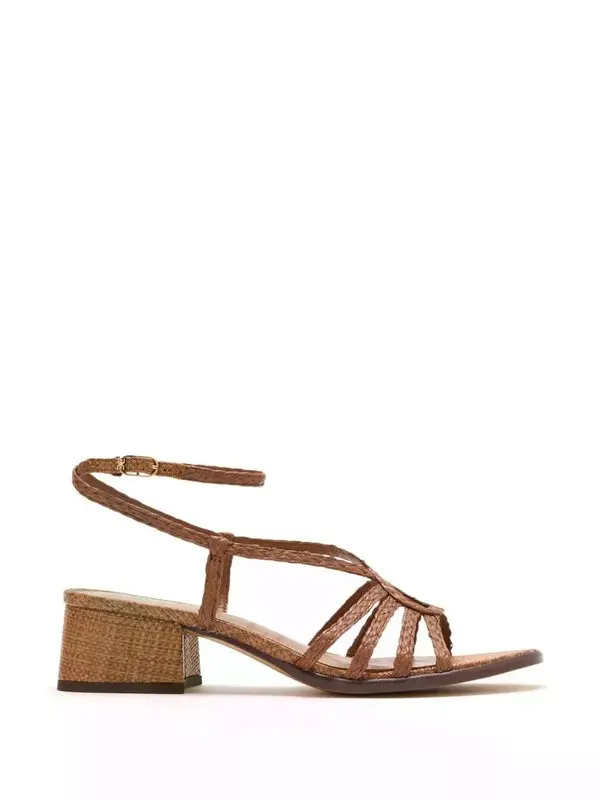 Sam Edelman Fletcher Braided Raffia Sandals - Brown