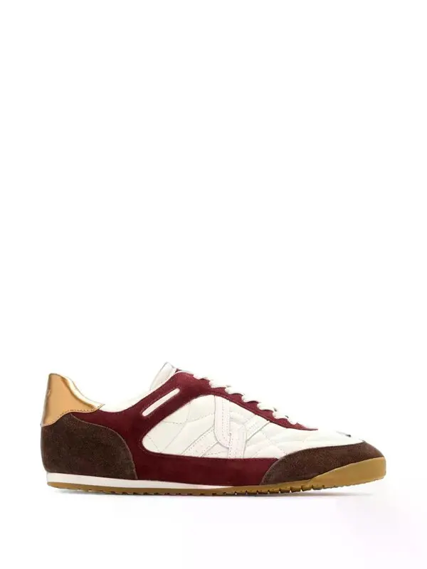 Veronica Beard Natalia Quilted Suede Sneakers - White