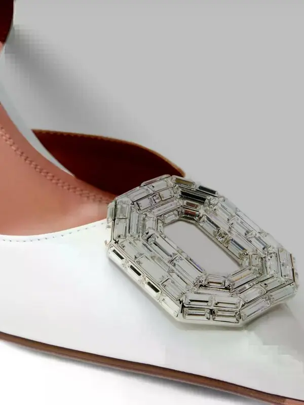 Amina Muaddi Camelia Crystal-embellished Slingback Pumps