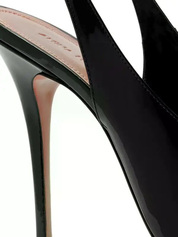 Amina Muaddi Anok Patent-leather Sandals