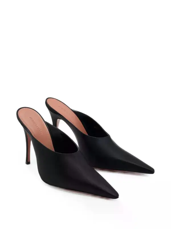 Amina Muaddi Felicia Satin Mules