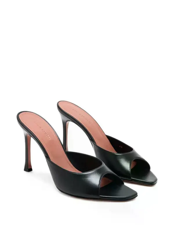 Amina Muaddi Alexa Leather Sandals