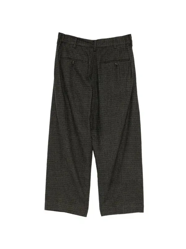 ZIGGY CHEN Checked Pleated Trousers