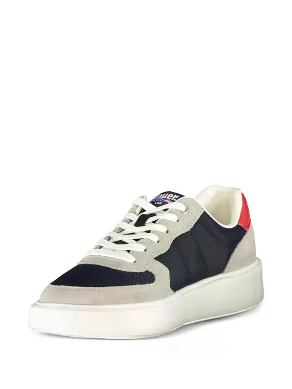 BLAUER. Buck Suede-panel Colour-block Sneakers