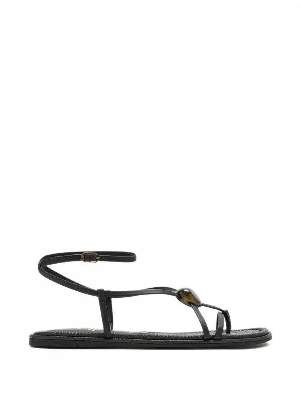 Sam Edelman Rillie Stone-embellished Flat Sandals - Black
