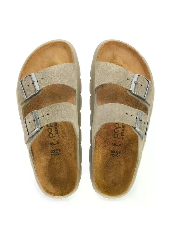 BIRKENSTOCK Arizona Platform Double-strap Suede Sandals