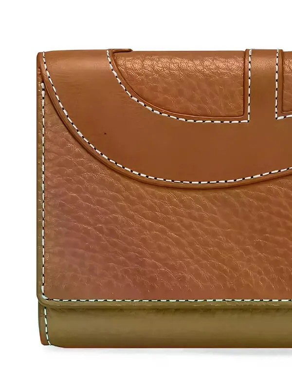 AIGNER Deborah Pebbled Leather Wallet