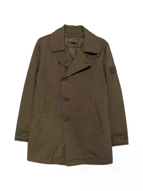 Stone Island Ghost Logo-patch Coat - Green