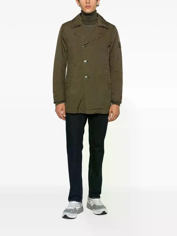 Stone Island Ghost Logo-patch Coat - Green