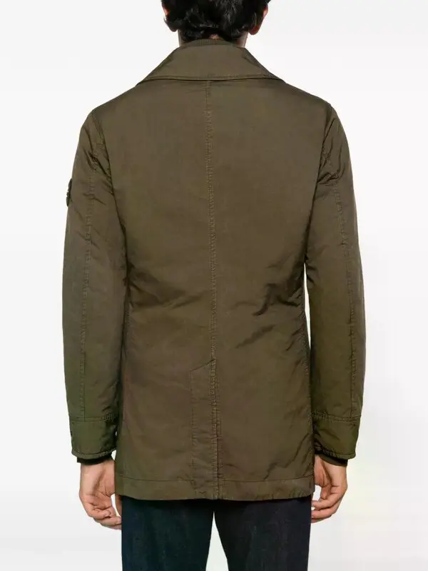 Stone Island Ghost Logo-patch Coat - Green