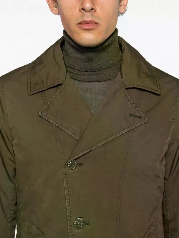 Stone Island Ghost Logo-patch Coat - Green