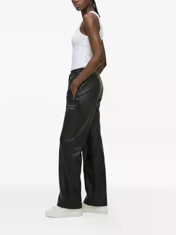 Karl Lagerfeld X Pietro Terzini Slogan-print Track Pants - Black