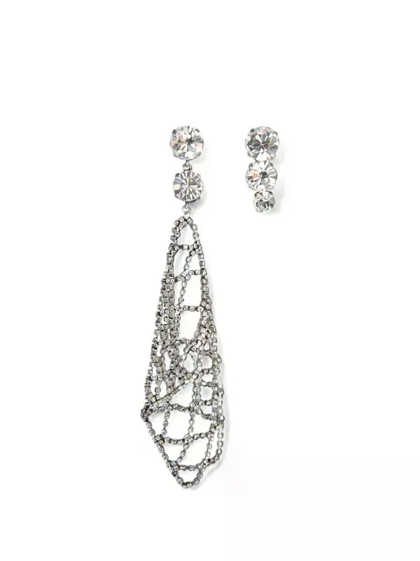 Isabel Marant Étoile Thalia Asymmetric Crystal-embellished Earrings - Silver