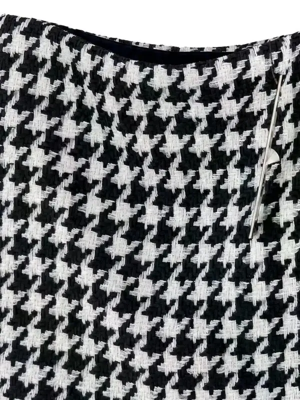 Alice + Olivia Lakelyn Houndstooth-pattern Skirt