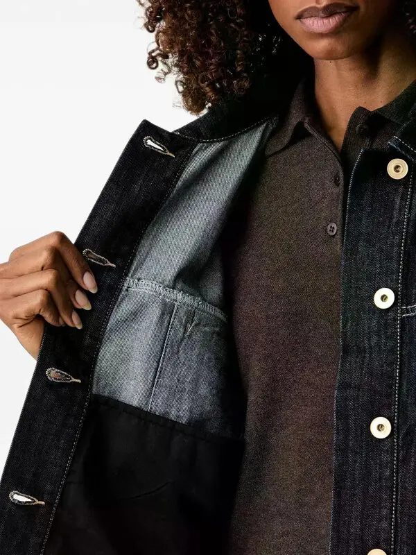 TWINSET Contrast-stitch Raw-edge Denim Jacket