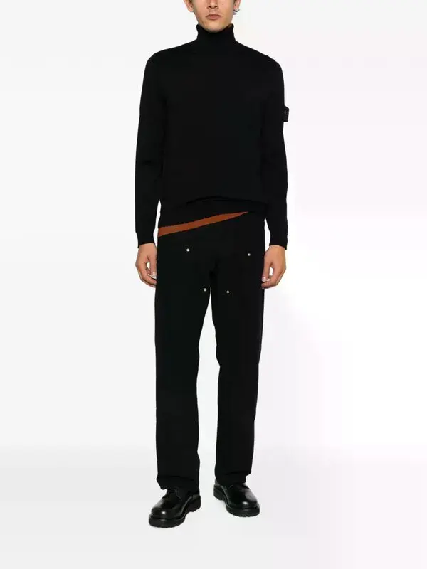 Stone Island Ghost Logo-patch Roll-neck Sweater