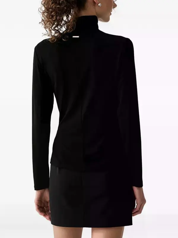 TWINSET Pearl-embellished High-neck Top
