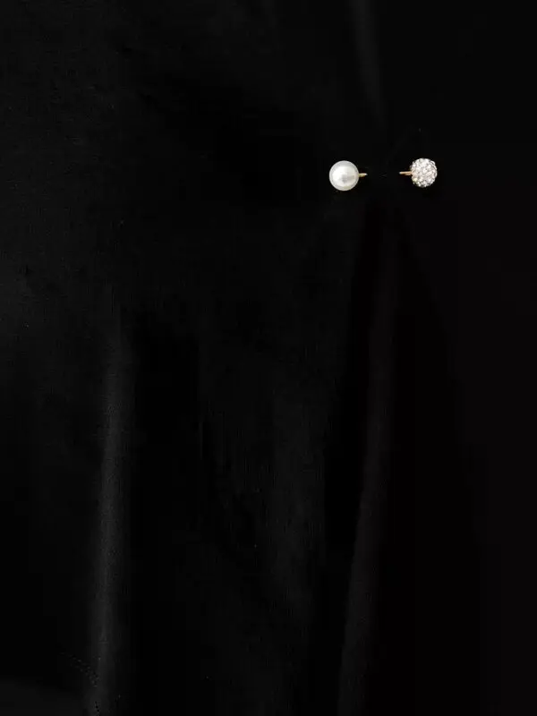 TWINSET Pearl-embellished High-neck Top