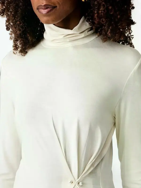 TWINSET Embellished Gathered-detail Blouse