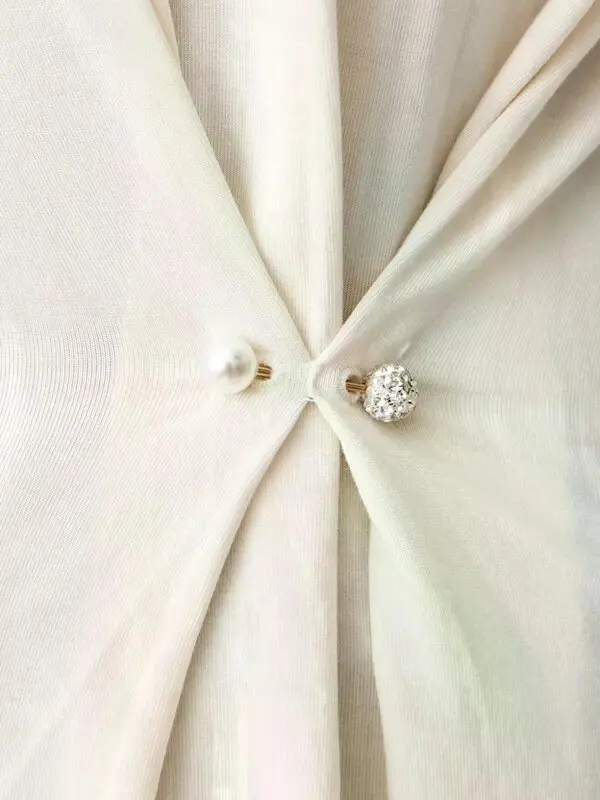 TWINSET Embellished Gathered-detail Blouse
