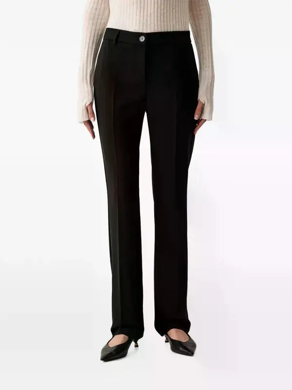 TWINSET Pressed-crease Straight-leg Trousers