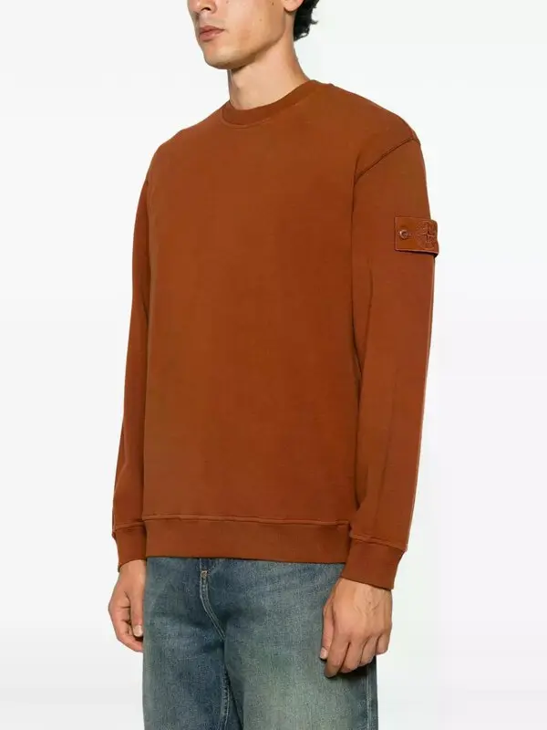 Stone Island Ghost Logo-patch Sweatshirt - Brown