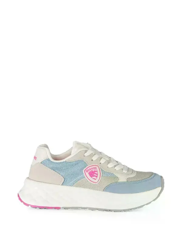 BLAUER. Logo-patch Low-top Sneakers