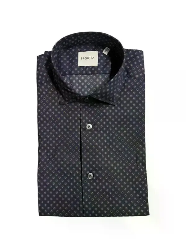 BAGUTTA Geometric-print Slim-fit Shirt